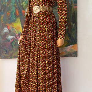 1970s Psychedelic Stars and Ribbon Print Trapeze Dress - Etsy