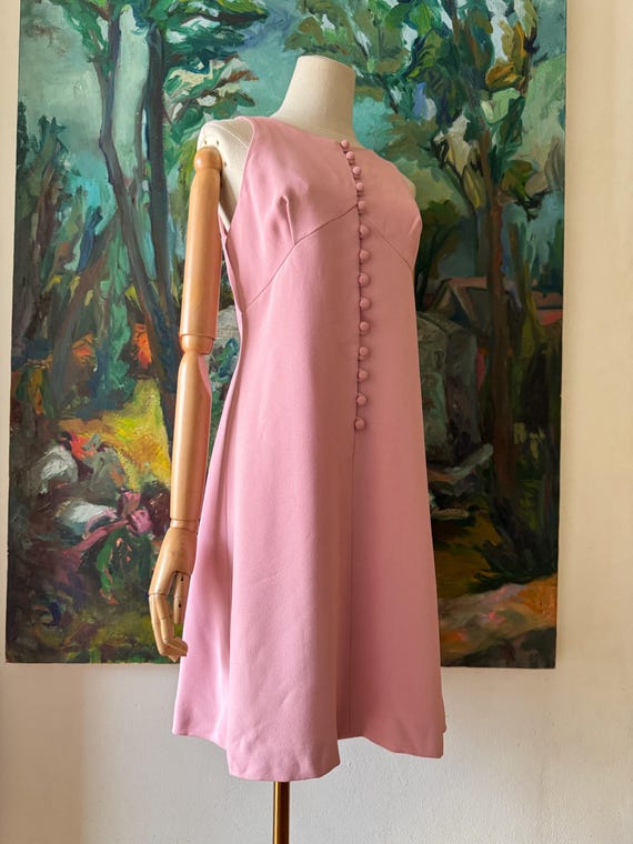 1960s bubblegum pink cutout dress - Gem