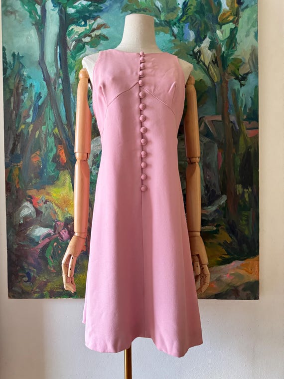 1960s bubblegum pink cutout dress - Gem