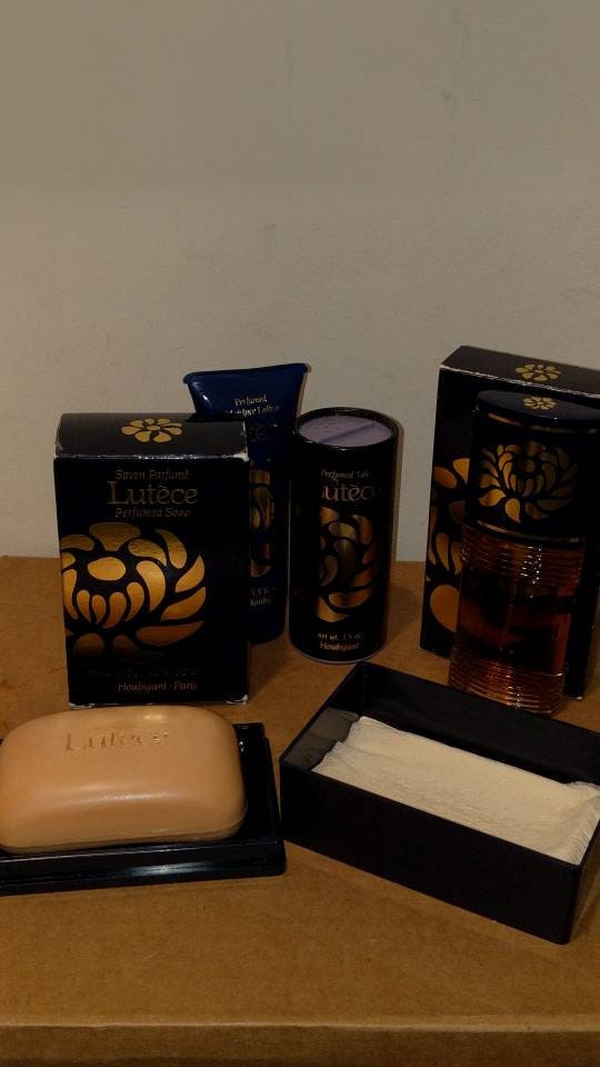 LUTECE by HOUBIGANT Perfumed Powder Talc Soap EDP Spray Lotion Lot Set ...