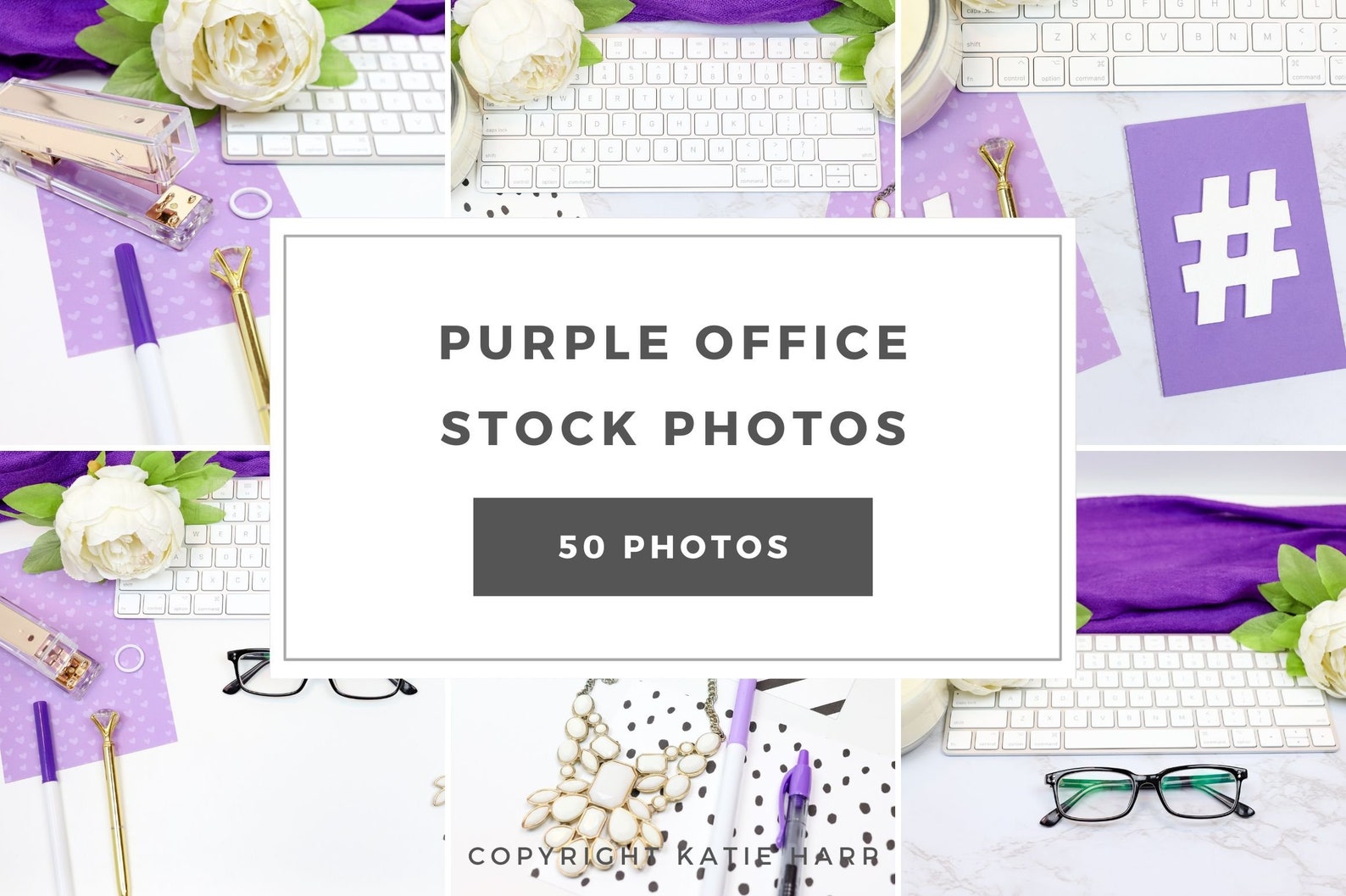 Purple Office Styled Stock Photos- Feminine Styled Stock Photo Pack ...