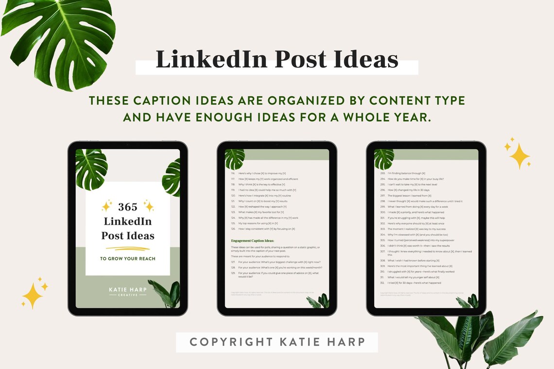 365 Linkedin Post Ideas | Linkedin Caption Ideas for One Year | Social ...