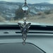 ANGEL baby Blue-crystal Car Accessories Rear View Mirror Charm, Angel ...