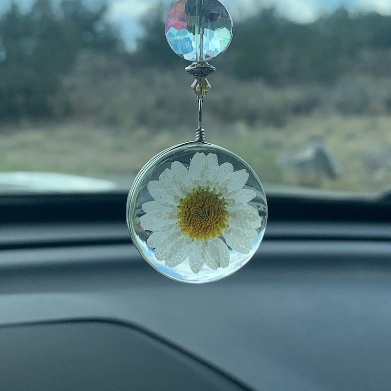 Car Mirror Charm Daisy - Etsy
