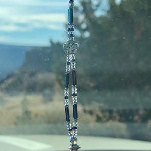 Cross-abolini & Silver, Cross Car Rearview Mirror Charm, Car Charmz ...