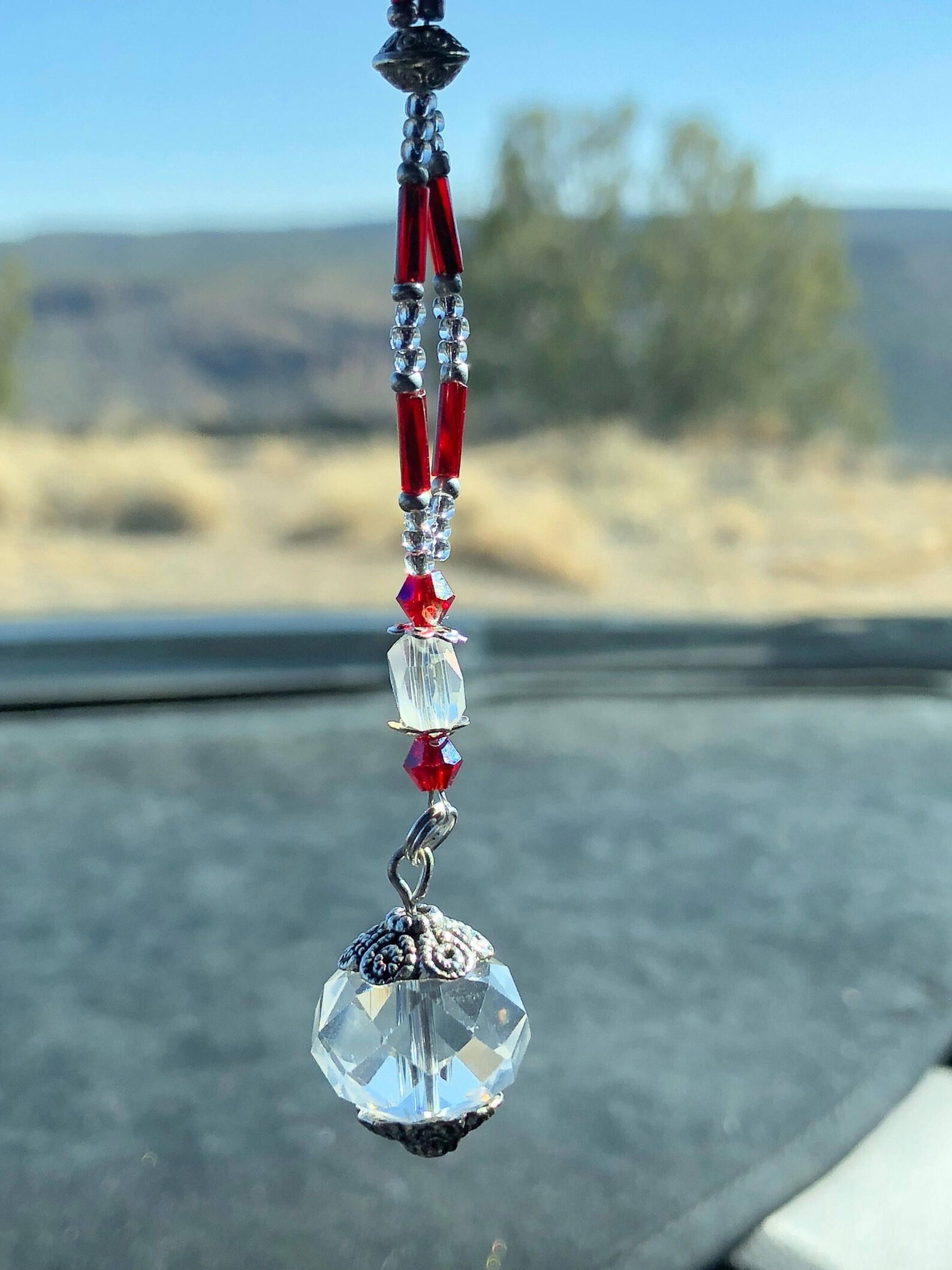 CRYSTAL crystal With Red Gem-car Charm Car Accessories Rear - Etsy