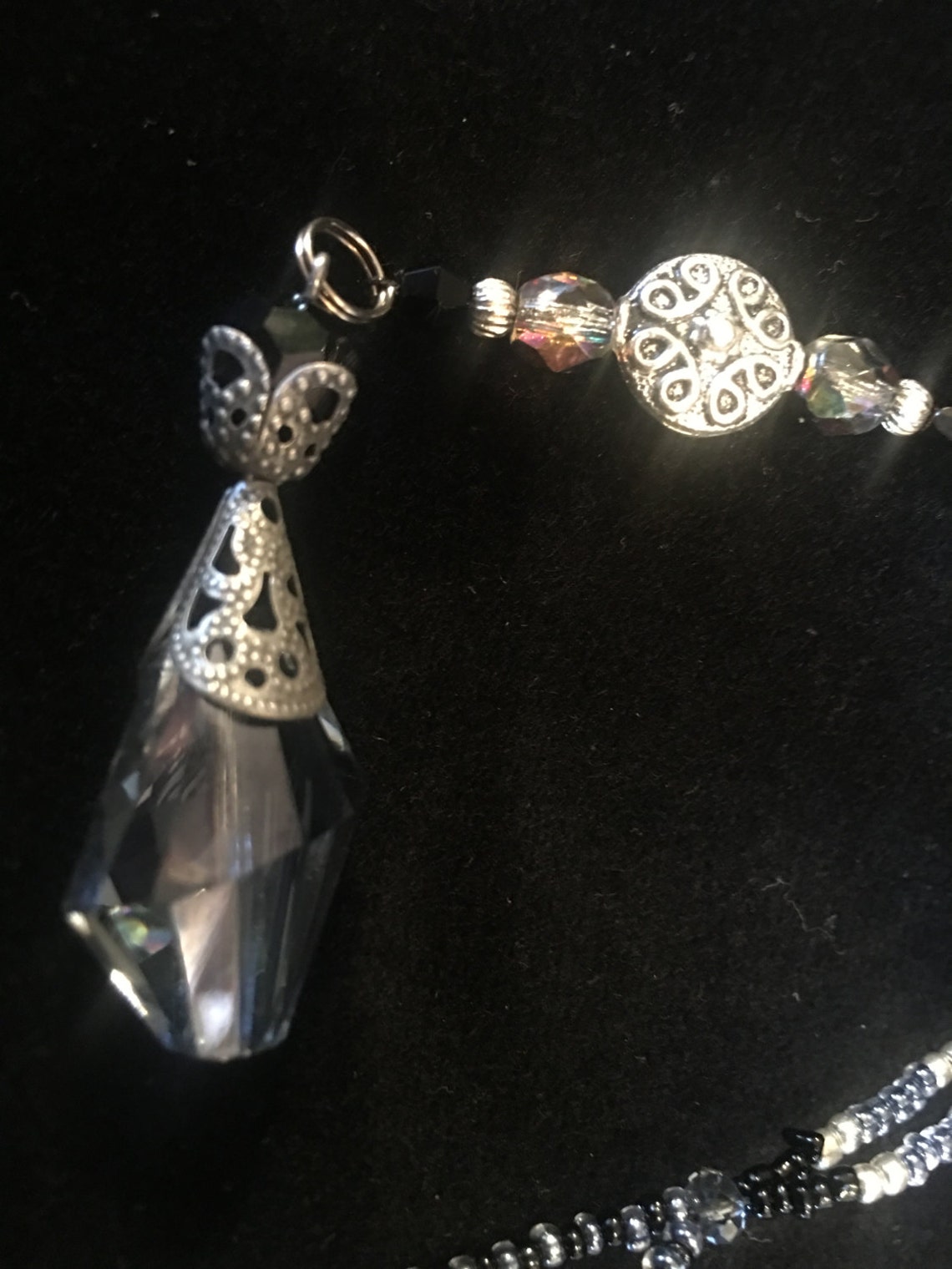 Iridescent CRYSTAL GEM Car Accessories Rear View Mirror Car - Etsy