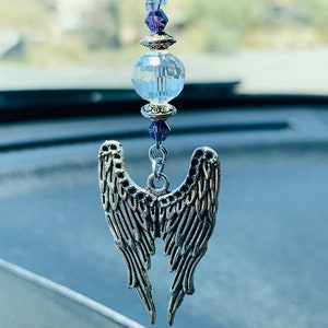 ANGEL Wings (mini-crystal-lavender) Car Accessories Rear View Mirror ...