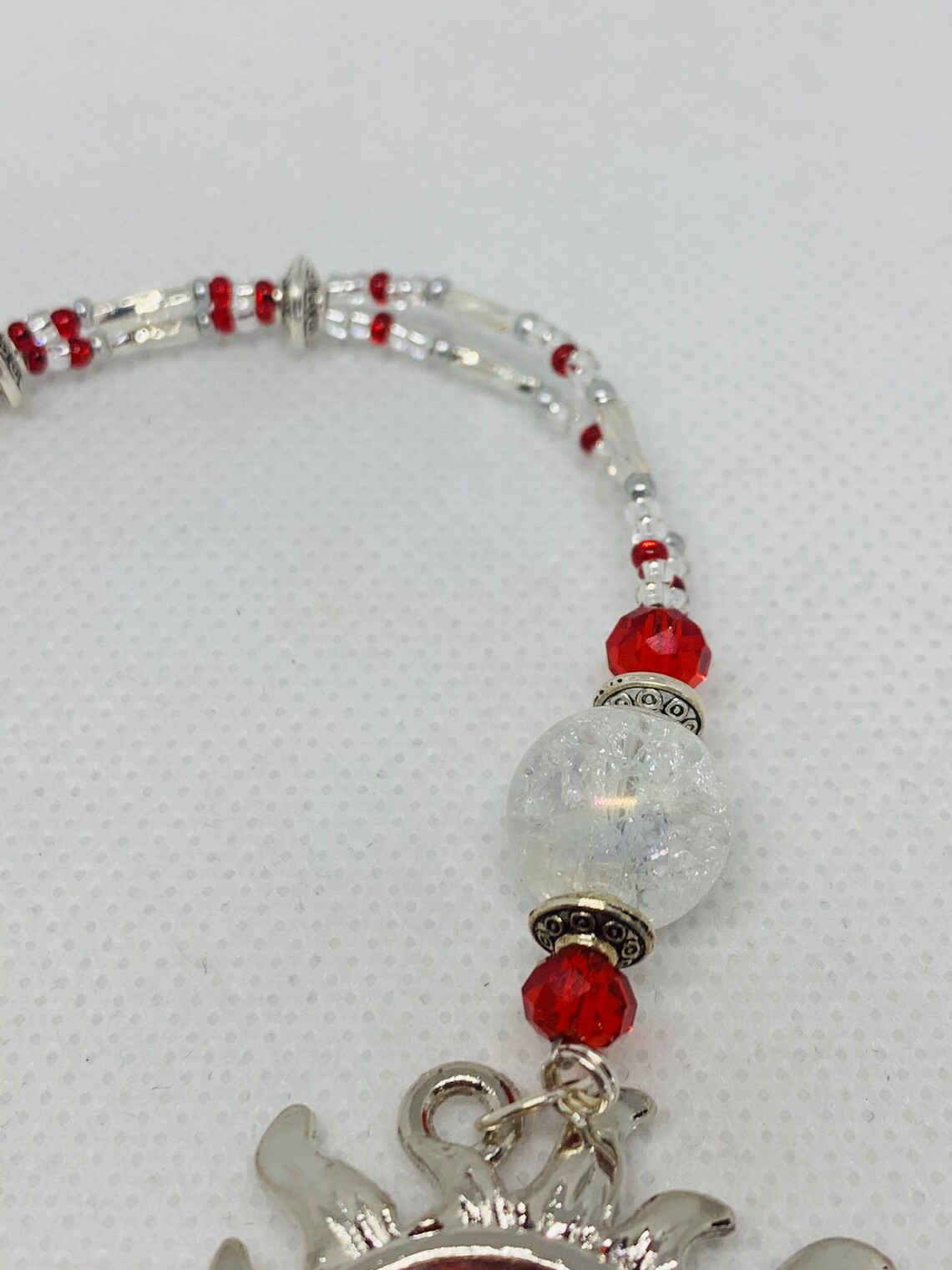 BEAUTIFUL GEM SUN silver Sun With Red and Crystal Car | Etsy