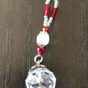 CRYSTAL (crystal With Red) Gem-car Charm, Car Accessories Rear View ...