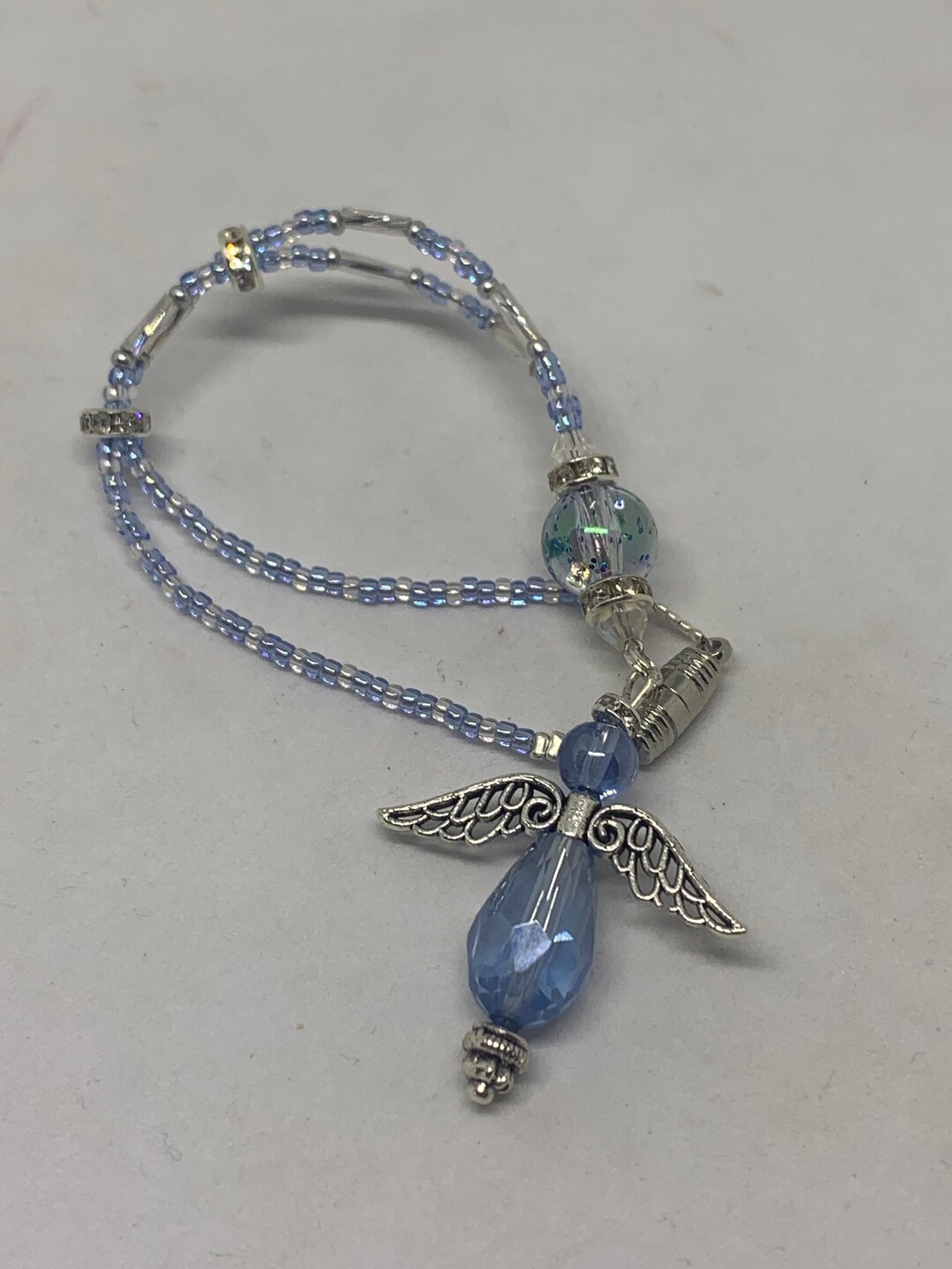 ANGEL (baby Blue-crystal) Car Accessories Rear View Mirror Charm, Angel ...