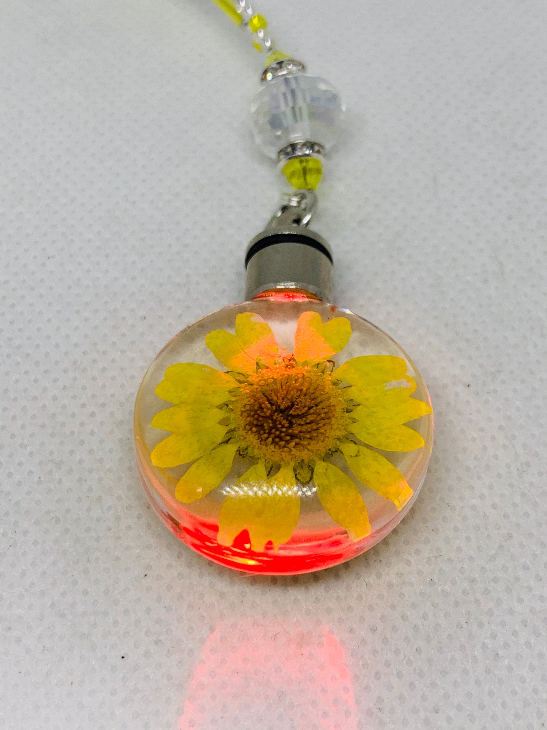 CRYSTAL Round DAISY FLOWER Changing Colors Crystal Infused | Etsy