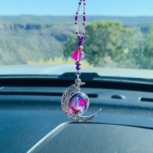 CRESCENT MOON & Solar System With Moon (purple-pinks-black) Car ...