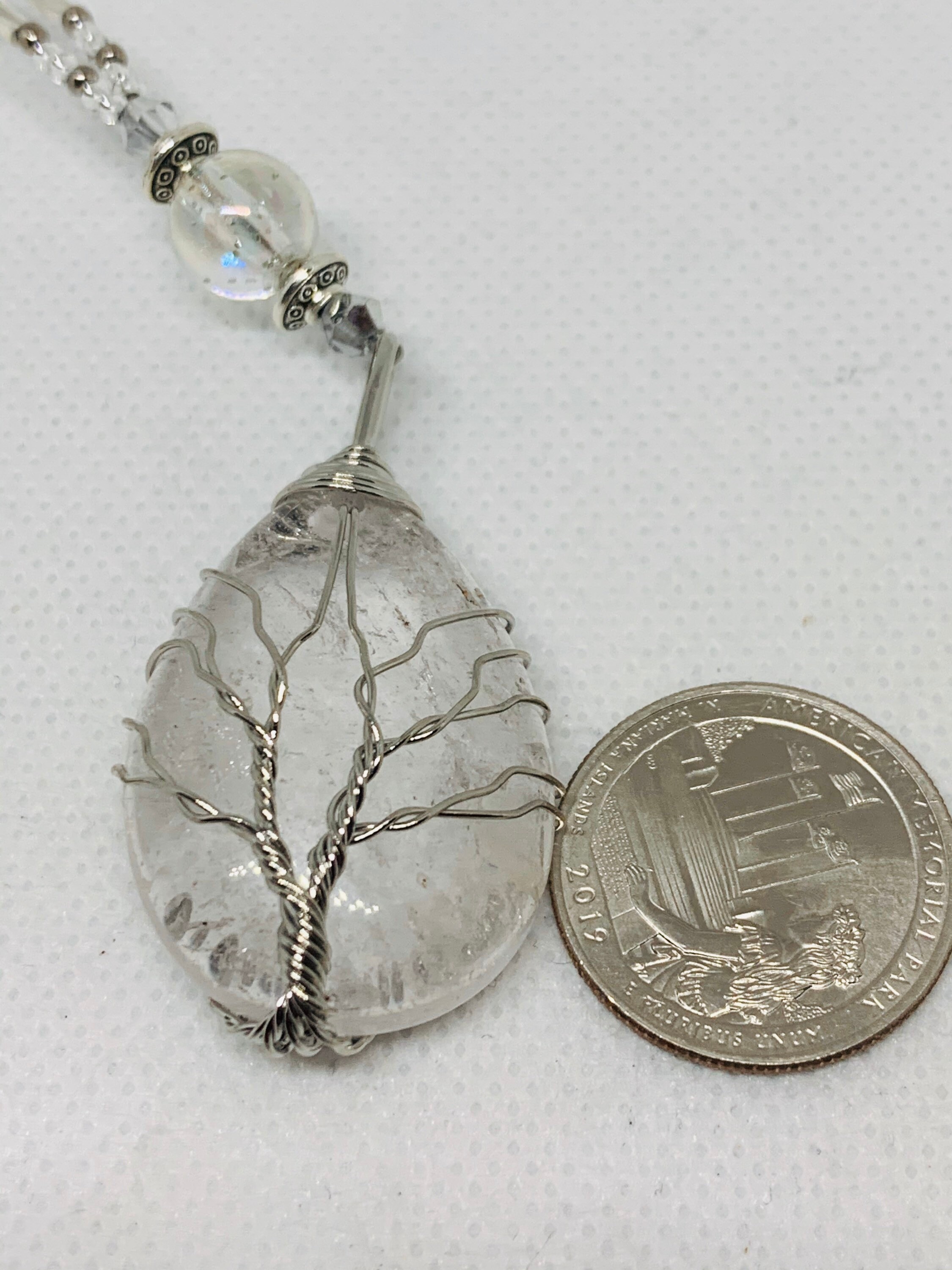 TREE OF LIFE (crystal & Silver) Car Charm, Car Accessories Rear View ...