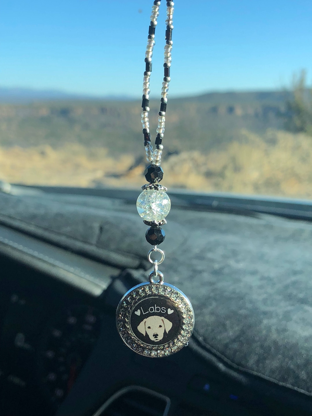 DOG-LABRADOR Black & White Car Charm, Accessori per auto Decorazione ...