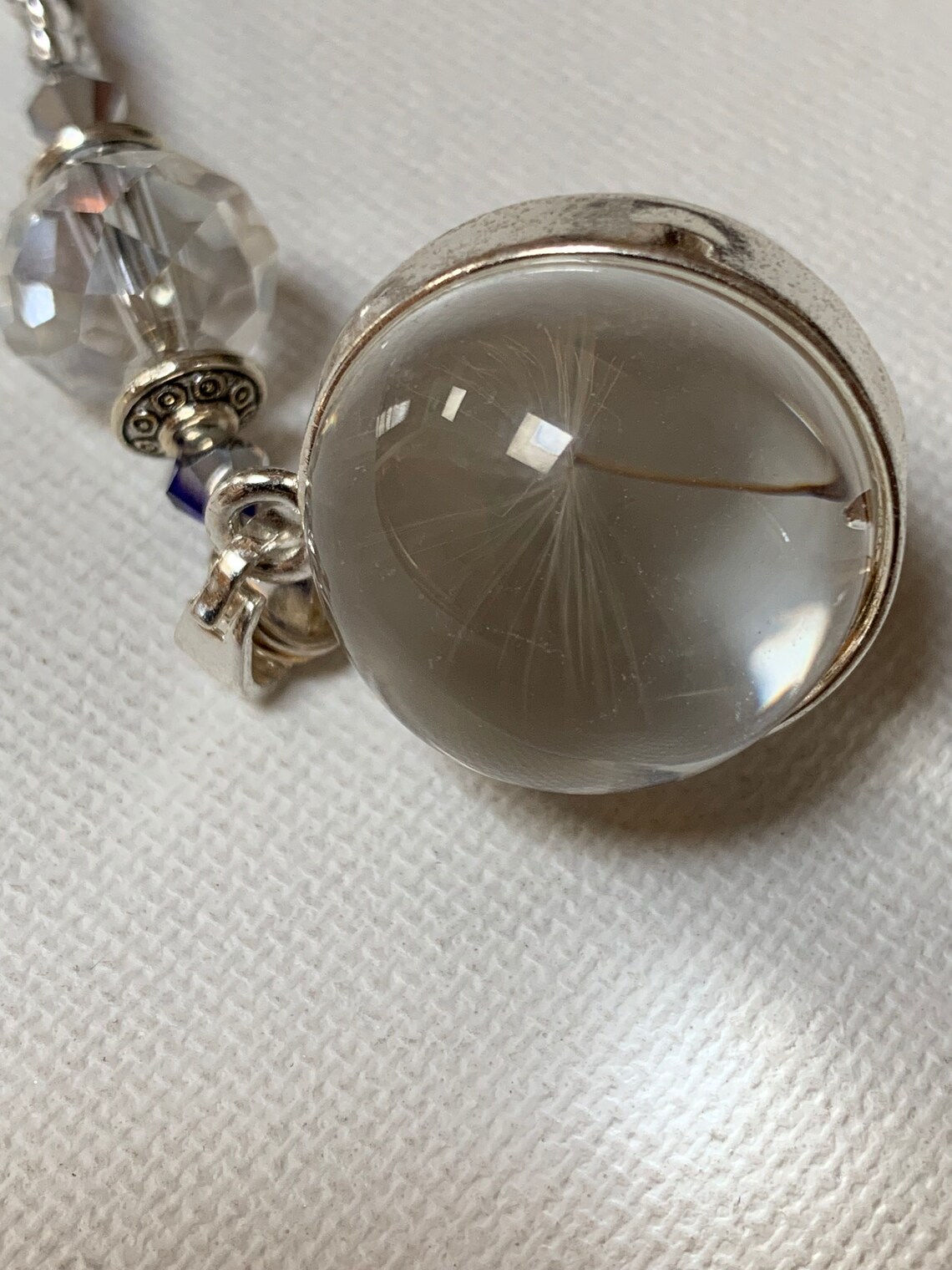 CRYSTAL DANDELION DOME Drop With (dandelion Infused Dried Flower) Car ...