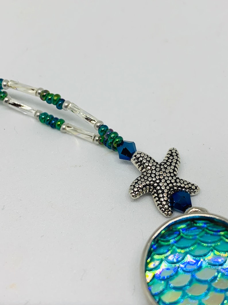 MERMAID blue-green Gem Car Charm Car Accessories Rear View - Etsy