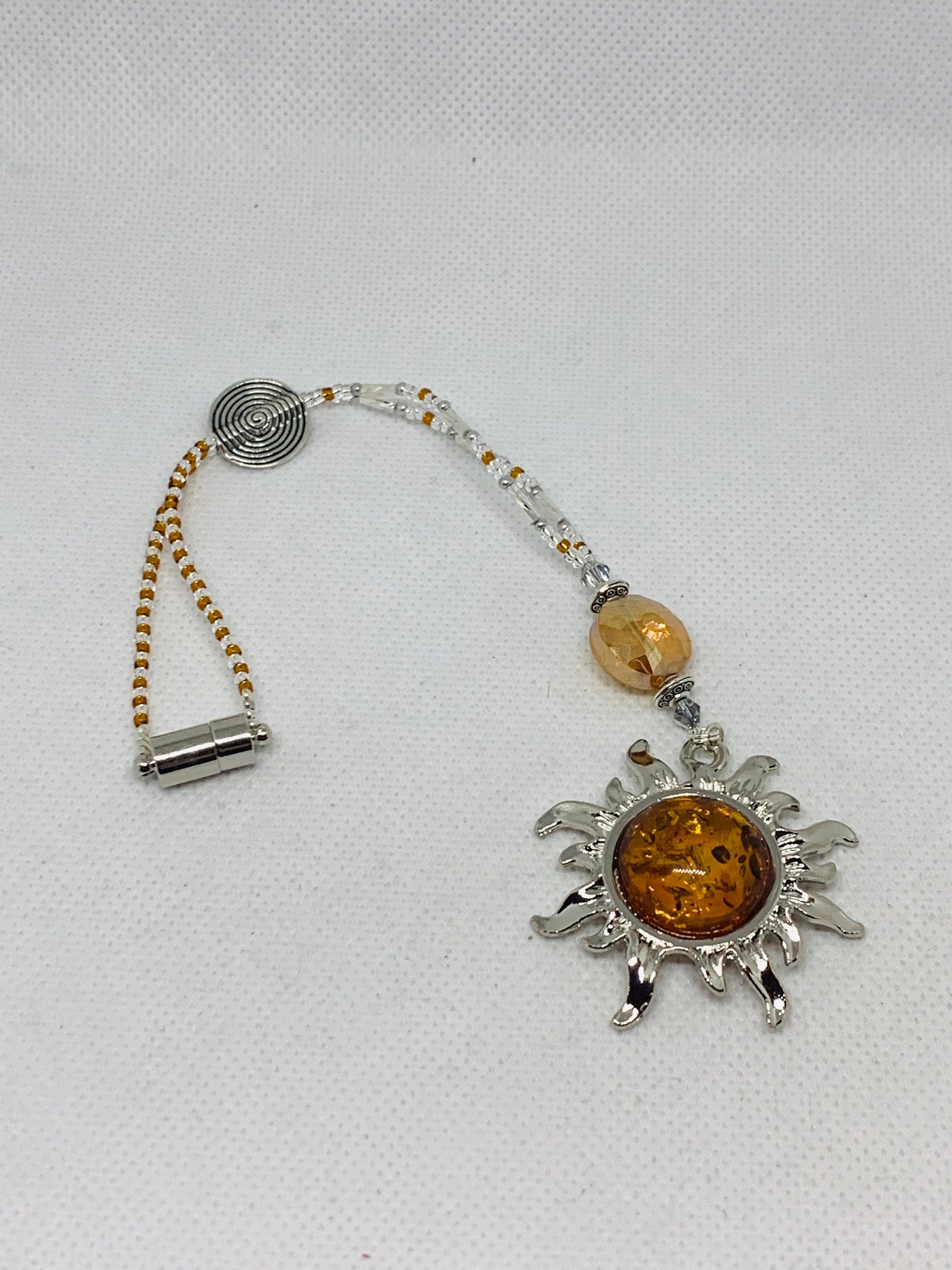 BEAUTIFUL GEM SUN silver Sun With Golds and Crystal Car | Etsy