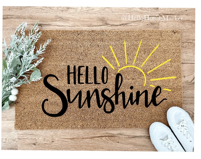 Hello Sunshine Coir Doormat - Sunshine Doormat - Outdoor Gifts ...