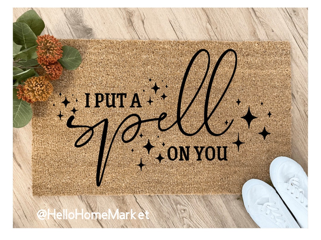 I Put a Spell on You Witch Door Mat Halloween Door Mat Witchy Things ...