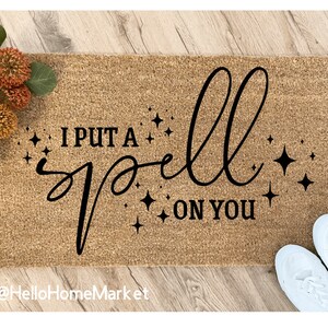 I Put a Spell on You Witch Door Mat Halloween Door Mat Witchy Things ...