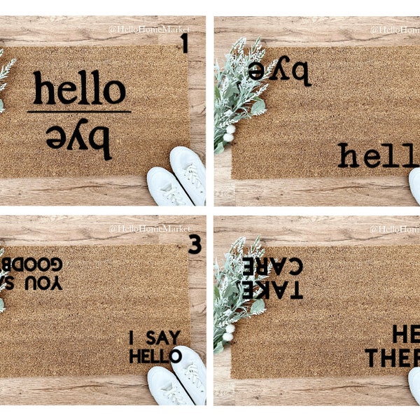 Hello Goodbye Mat - Etsy