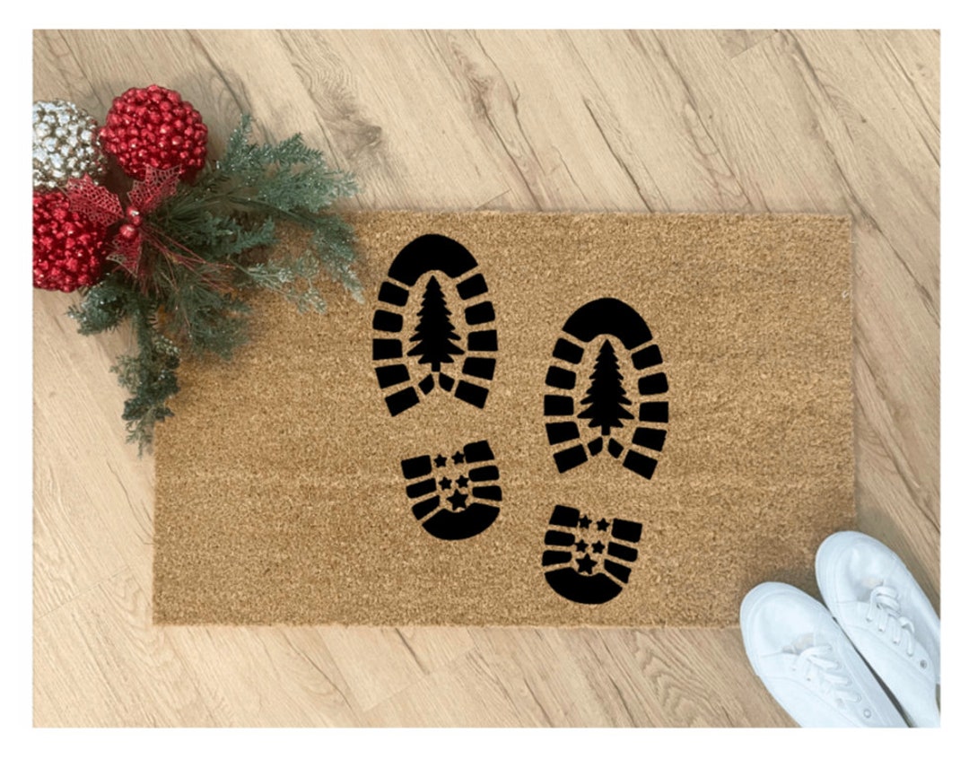 Santa Foot Prints Snowy Footprints Santa Claus Prints SC Walking Winter ...