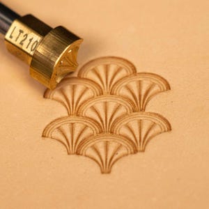 LT210 Leather Stamp Pattern – Fan Scallop Pattern 15x11mm (7/12" X 7/16 ...