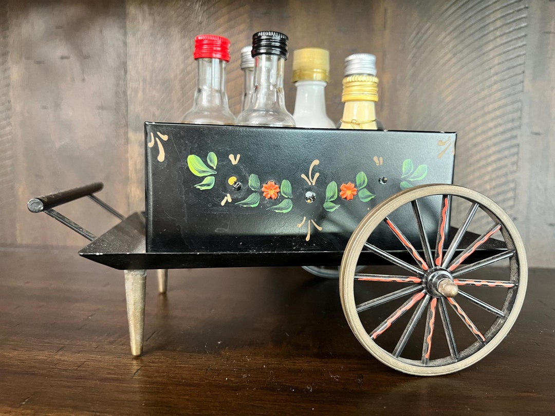 Gypsy Cart Mini Bar Bohemian Home Decor Vintage Figure Flower Cart ...