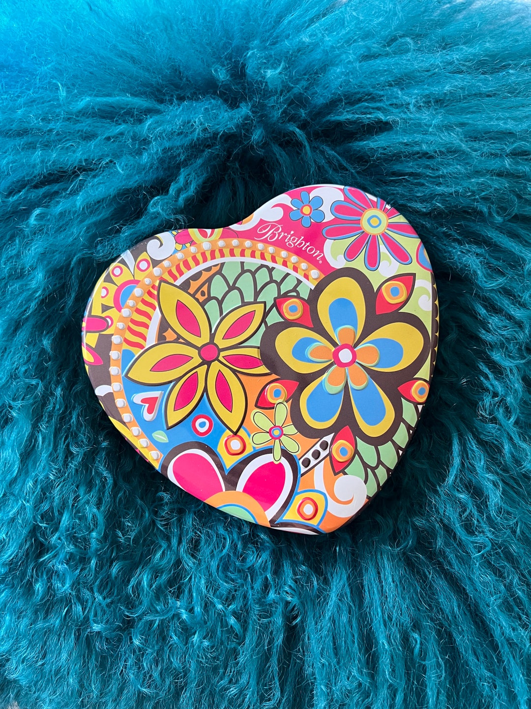 Brighton Heart Tin Vintage Advertising Retro Hippie Floral - Etsy