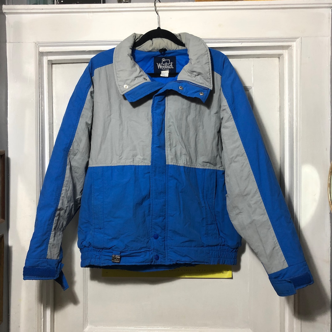 Vintage Blue and Grey Winter Jacket by Woolrich - Etsy