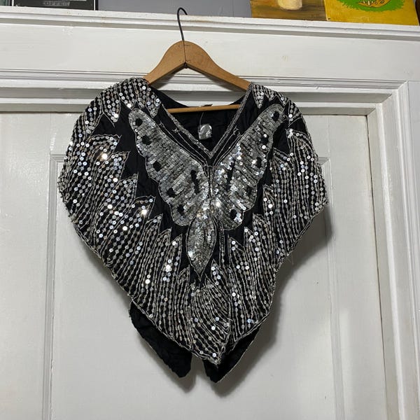 Sequin Butterfly Top - Etsy