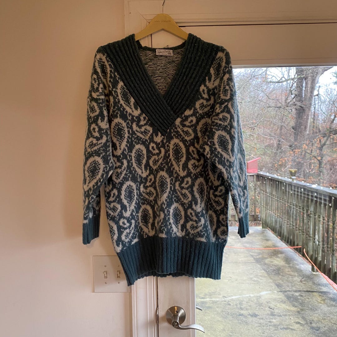 Vintage Confezioni Di Lusso Paisley Sweater - Etsy