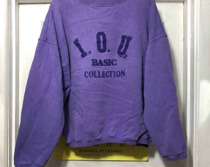 Vintage 90s IOU Basic Collection Purple Oversized Sweatshirt - Etsy