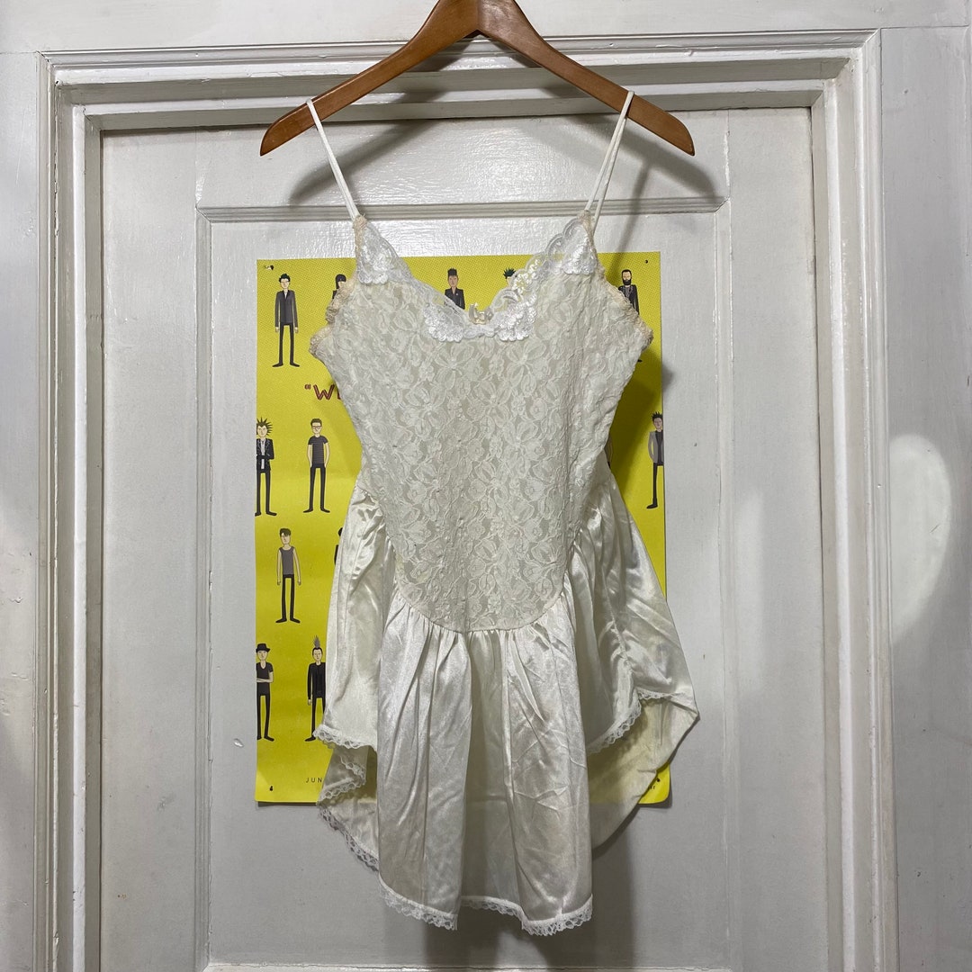 Vintage White Lace Teddy Top Dress by Inner Most - Etsy