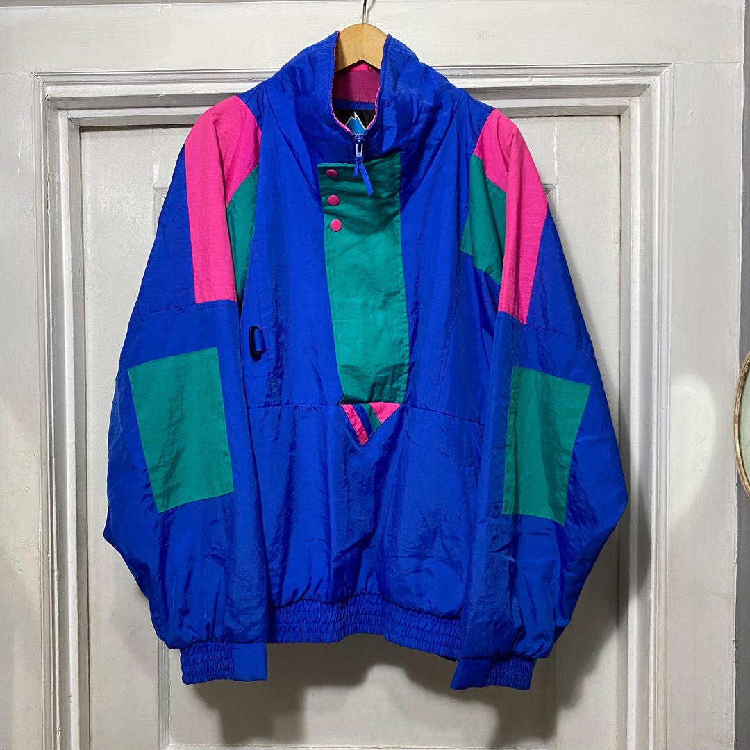 Vintage Colorful Windbreaker Jacket by Cascade - Etsy