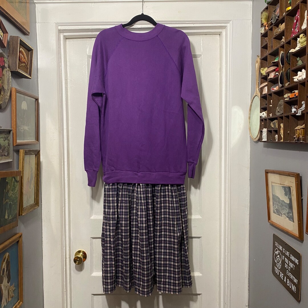 Vintage Crafty Home Made Sweatshirt/skirt Combo Dresss - Etsy