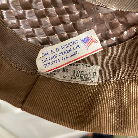 Vintage Union Made 1950s Straw Hat - Gem