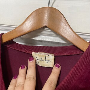 Vintage Jonathan Logan Velour 1970s Maroon Dress - Etsy