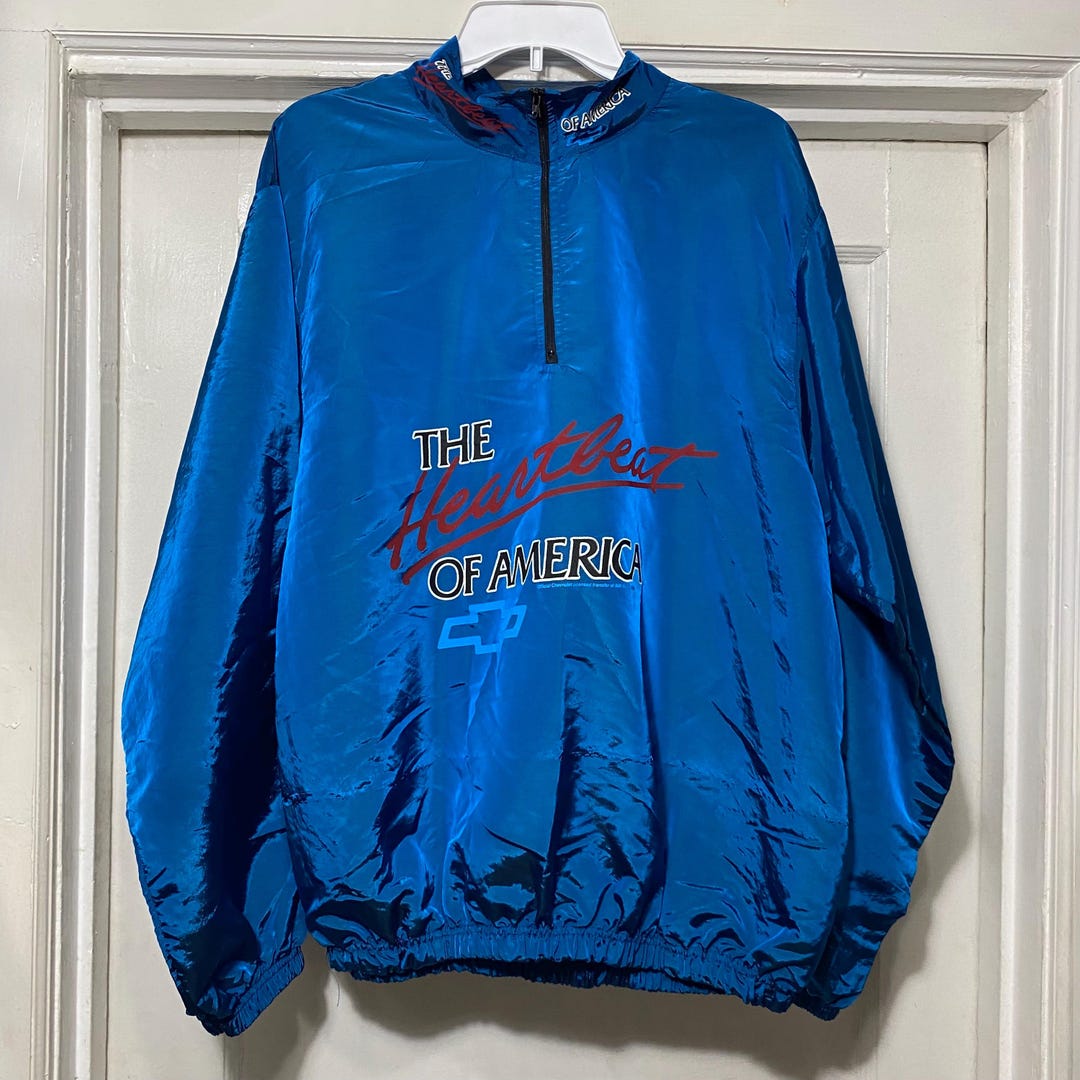 Vintage Chevy “the Heartbeat of America’ Windbreaker Jacket - Etsy