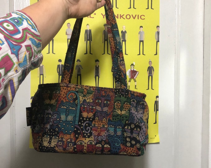 Vintage Early 2000s Samuel Burch Cat Tapestry Purse - Etsy