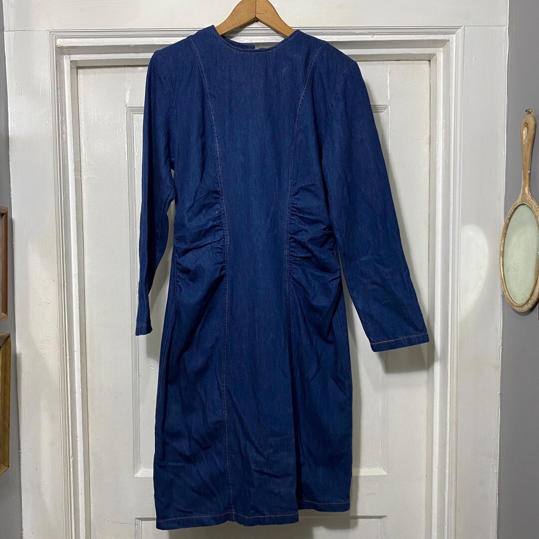 Vintage Denim 80s/90s Dress by Mainframe - Etsy