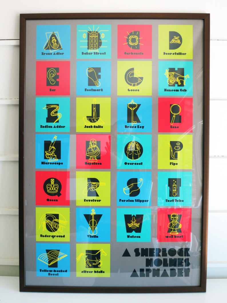 Sherlock Holmes Alphabet Poster From A to Z - Etsy