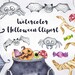 Watercolor Halloween Clipart, Spooky Clipart, Autumn Clipart, Instant ...