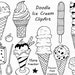 Doodle Ice Cream Clipart, Digital Ice Cream, Hand Drawn Ice Cream, PNG ...
