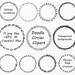 BIG SET Doodle Frames Clipart, Square and Round Frames, Doodle Clipart ...