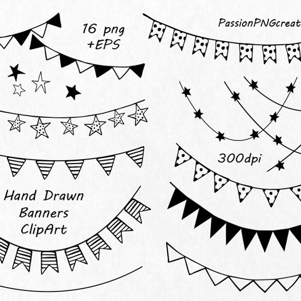 Banner Clip Art - Etsy