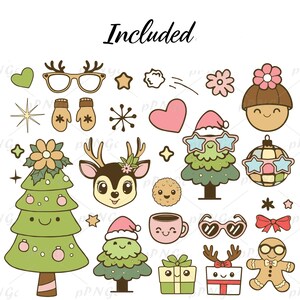 Groovy Retro Christmas Clipart Bundle: Hippie Santa PNG (instant ...