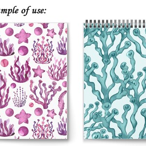 Underwater Seamless Patterns, Seaweed Digital Papers, Seamless Paper ...