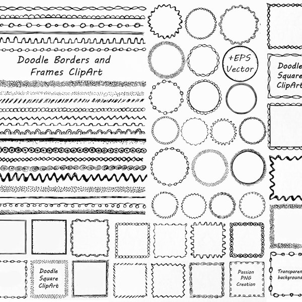 Doodle Borders - Etsy